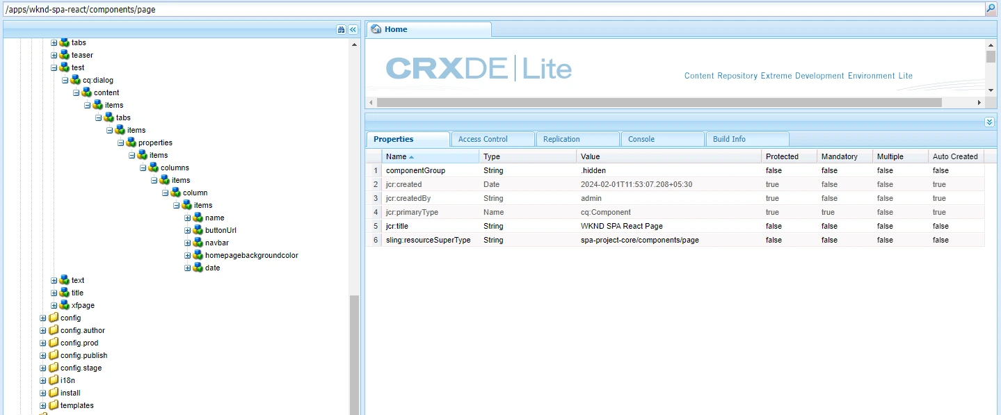 Mapping AEM Component to React Component